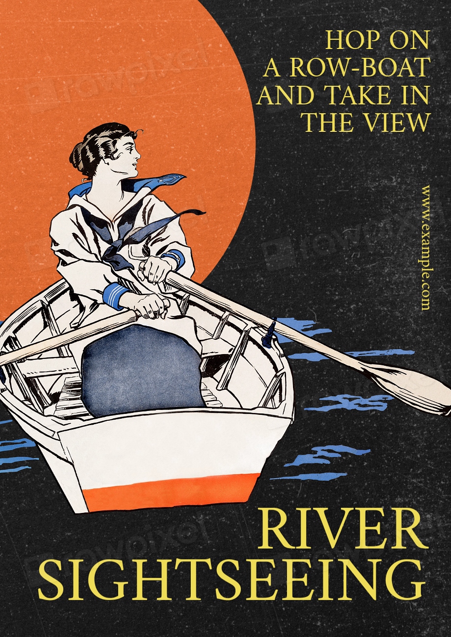 River sightseeing trip poster template, | Premium Editable Template ...