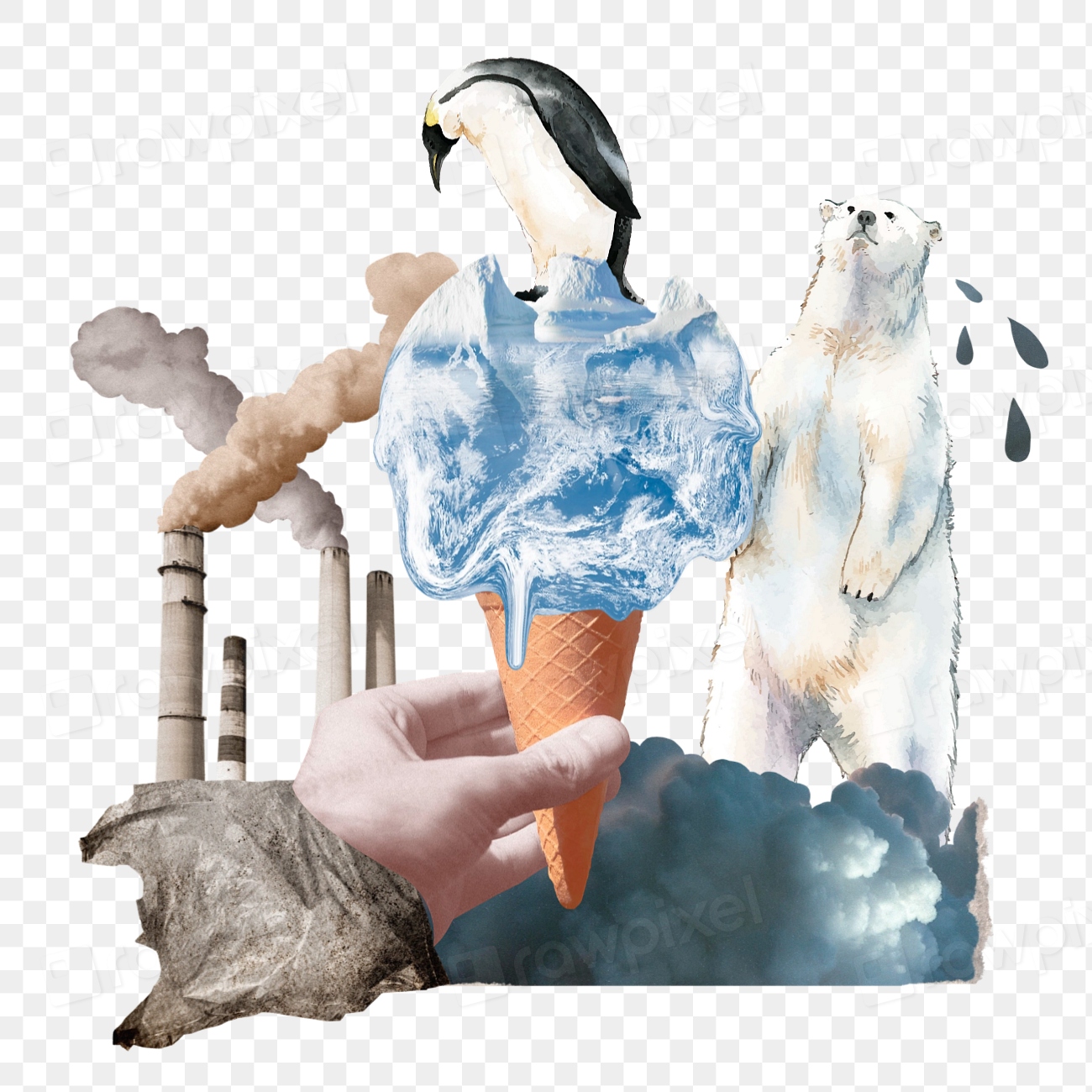 Crying animals environment png sticker, | Premium - rawpixel