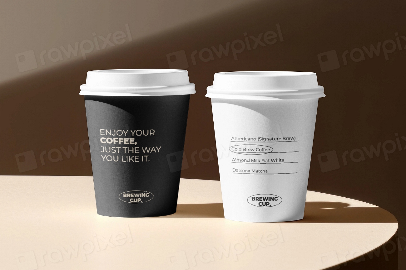 Paper coffee cup editable mockup, | Premium Mockup Generator - rawpixel