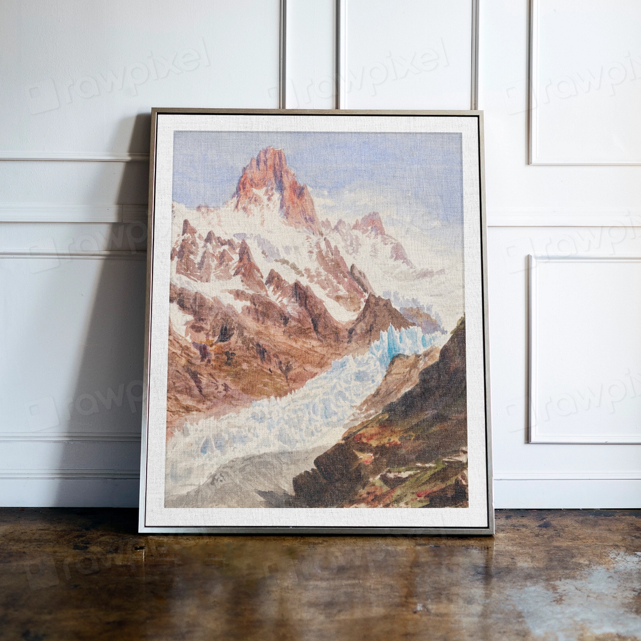 Editable picture frame mockup, leaning | Premium Mockup Generator ...