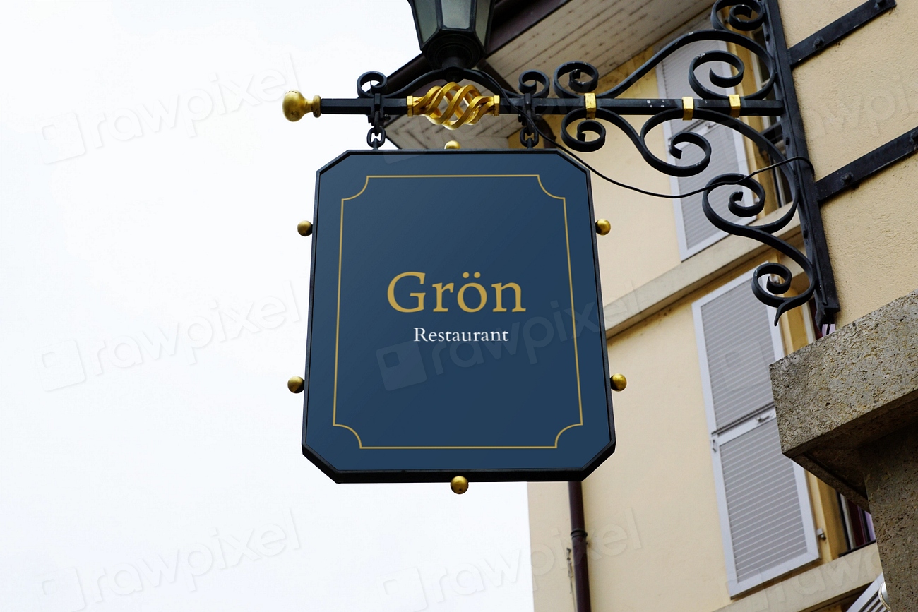 Restaurant sign editable mockup | Premium Mockup Generator - rawpixel