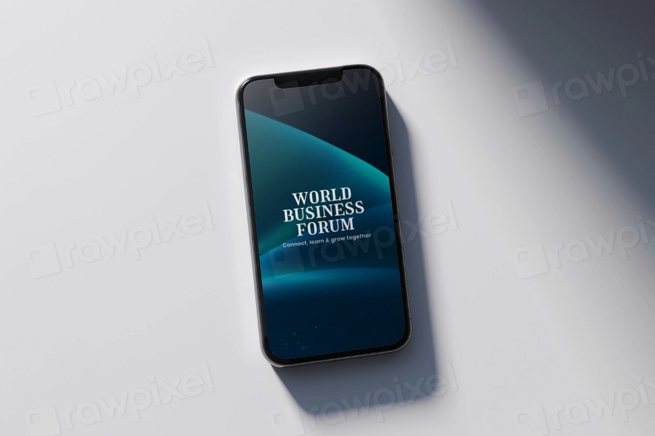 Smartphone screen editable mockup, digital | Premium Mockup Generator ...