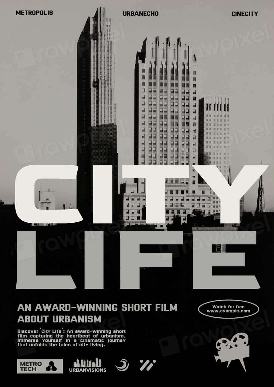 City life film poster template | Premium Editable Template - rawpixel
