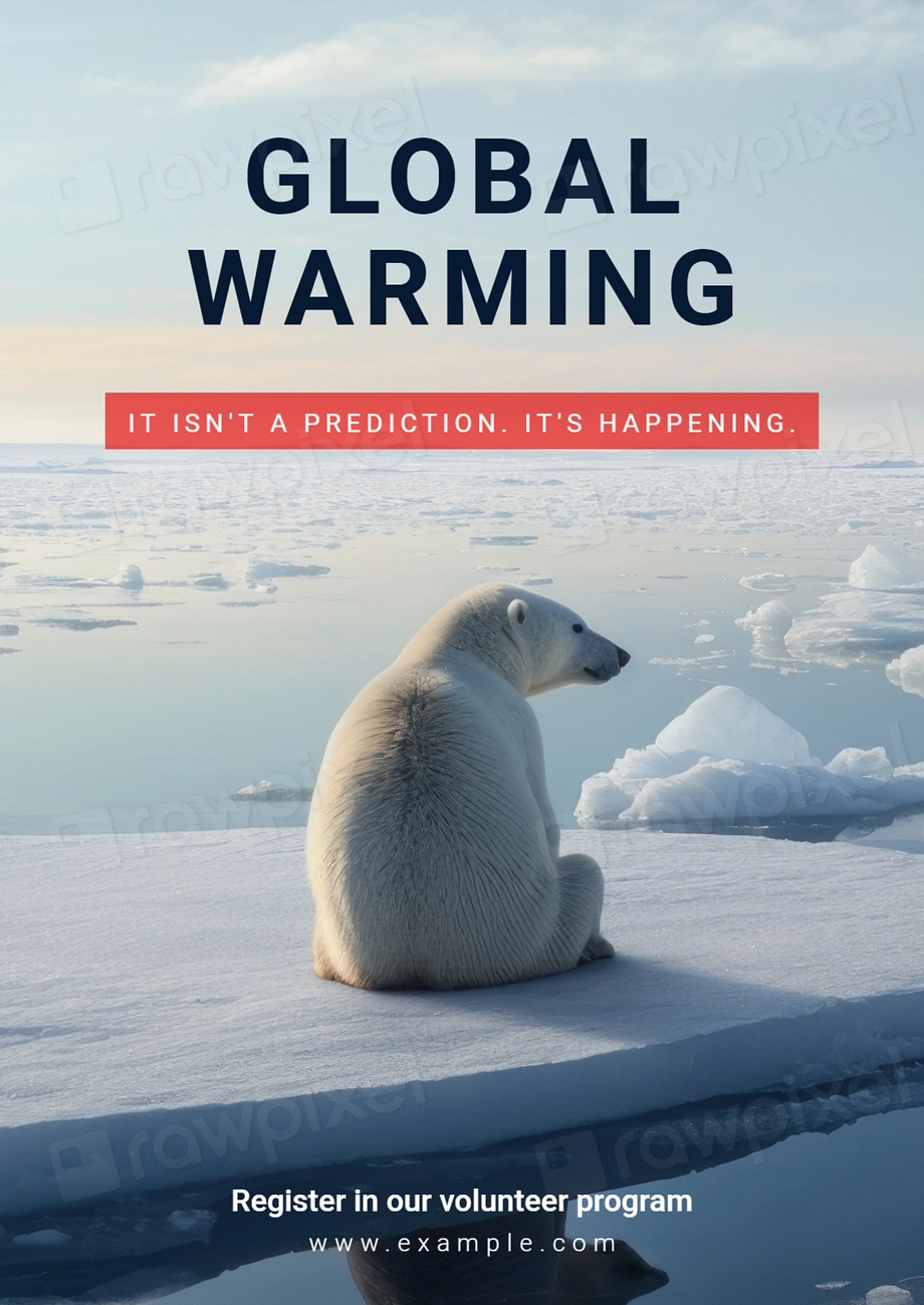 Global warming poster template | Free Editable Template - rawpixel