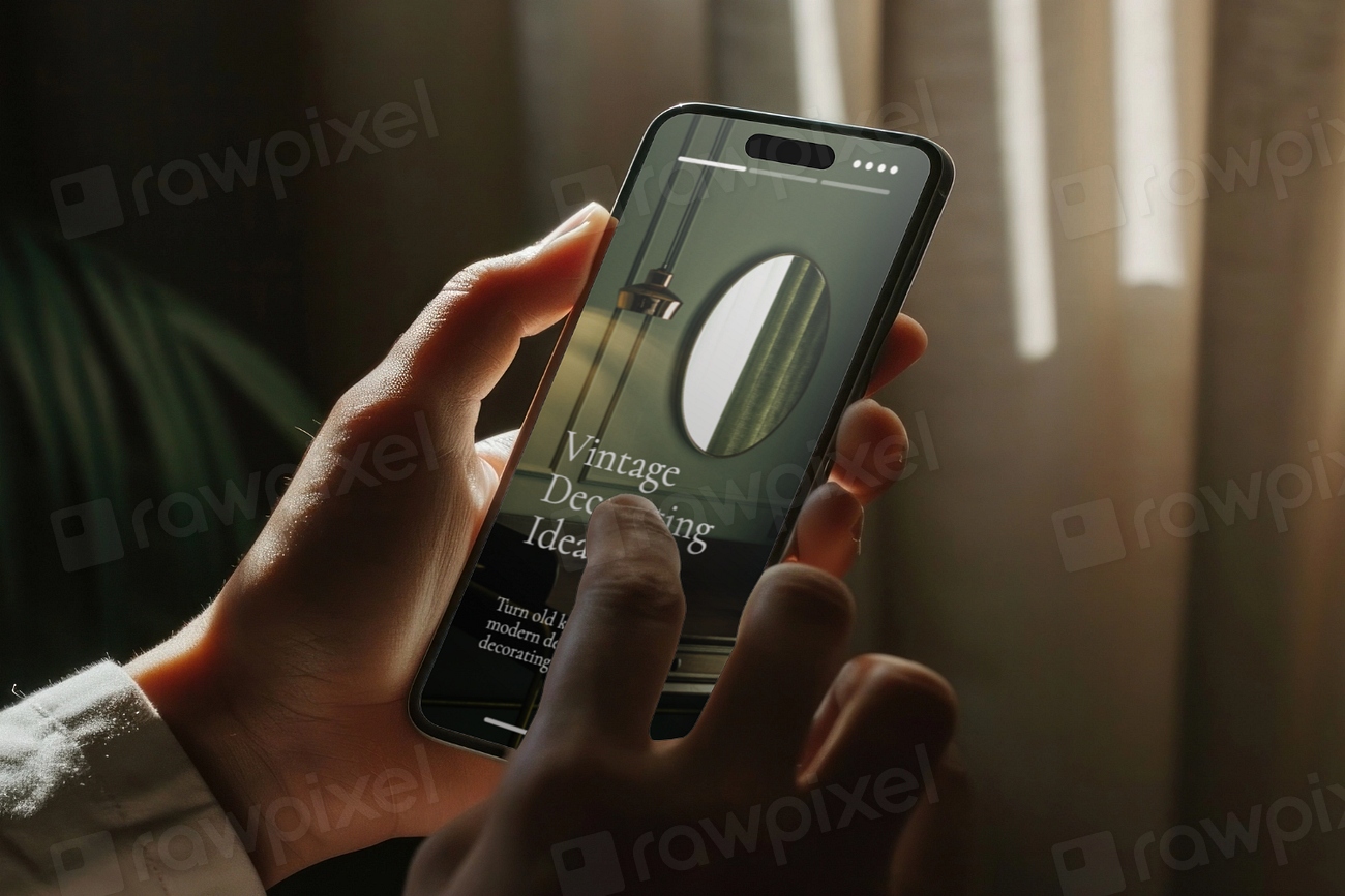 Mobile phone screen mockup, editable | Free Mockup Generator - rawpixel