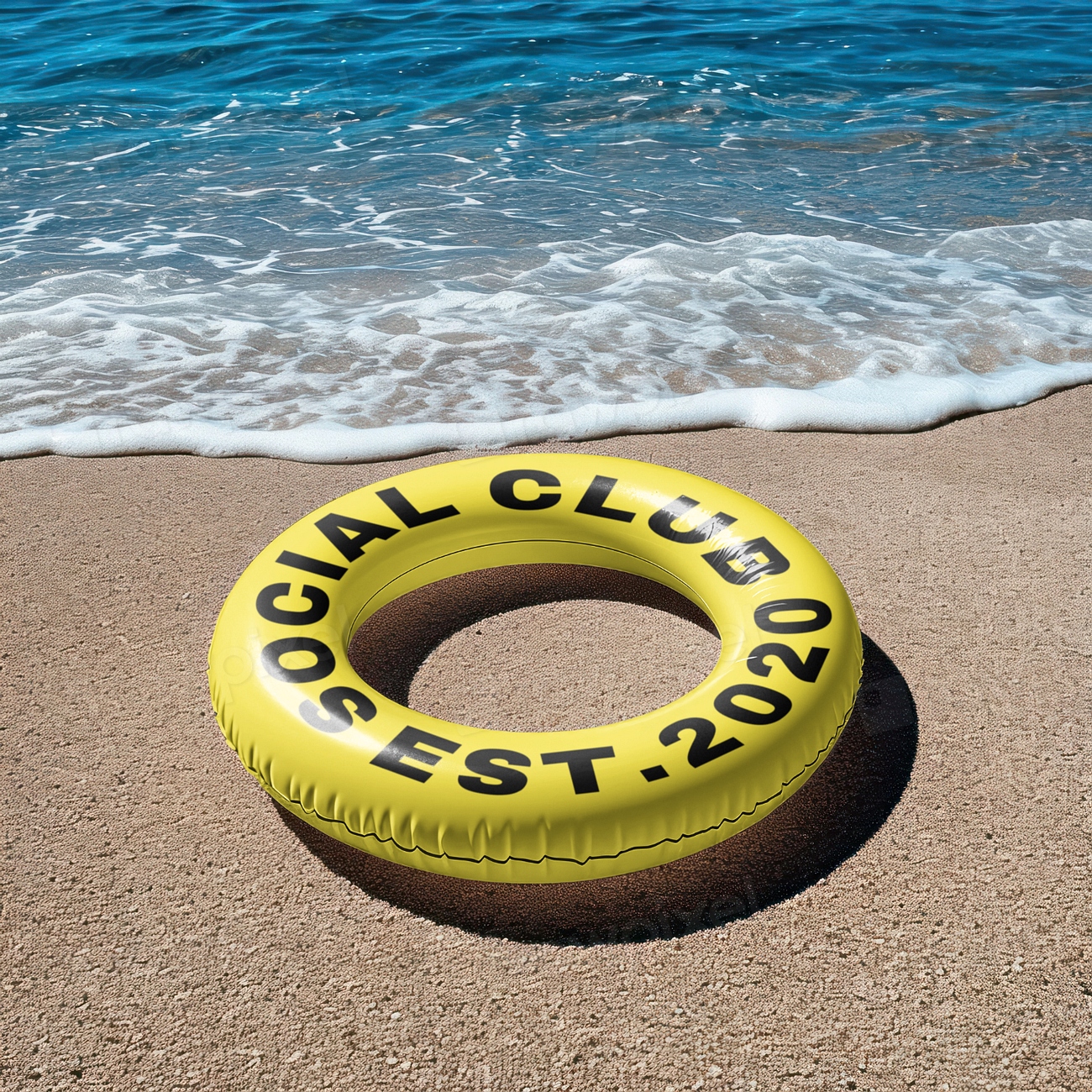 Yellow swim ring mockup, editable | Free Mockup Generator - rawpixel