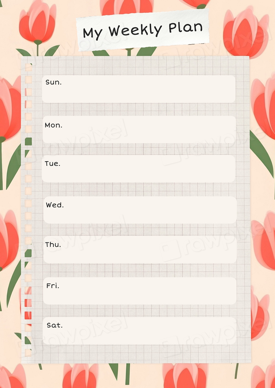 Weekly planner template | Premium Editable Template - rawpixel