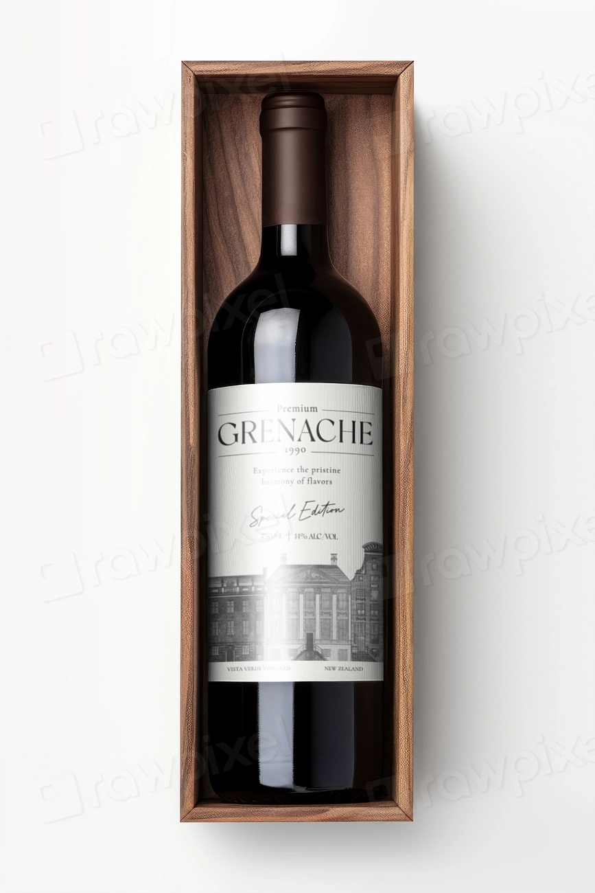 Red wine bottle label mockup | Premium Mockup Generator - rawpixel