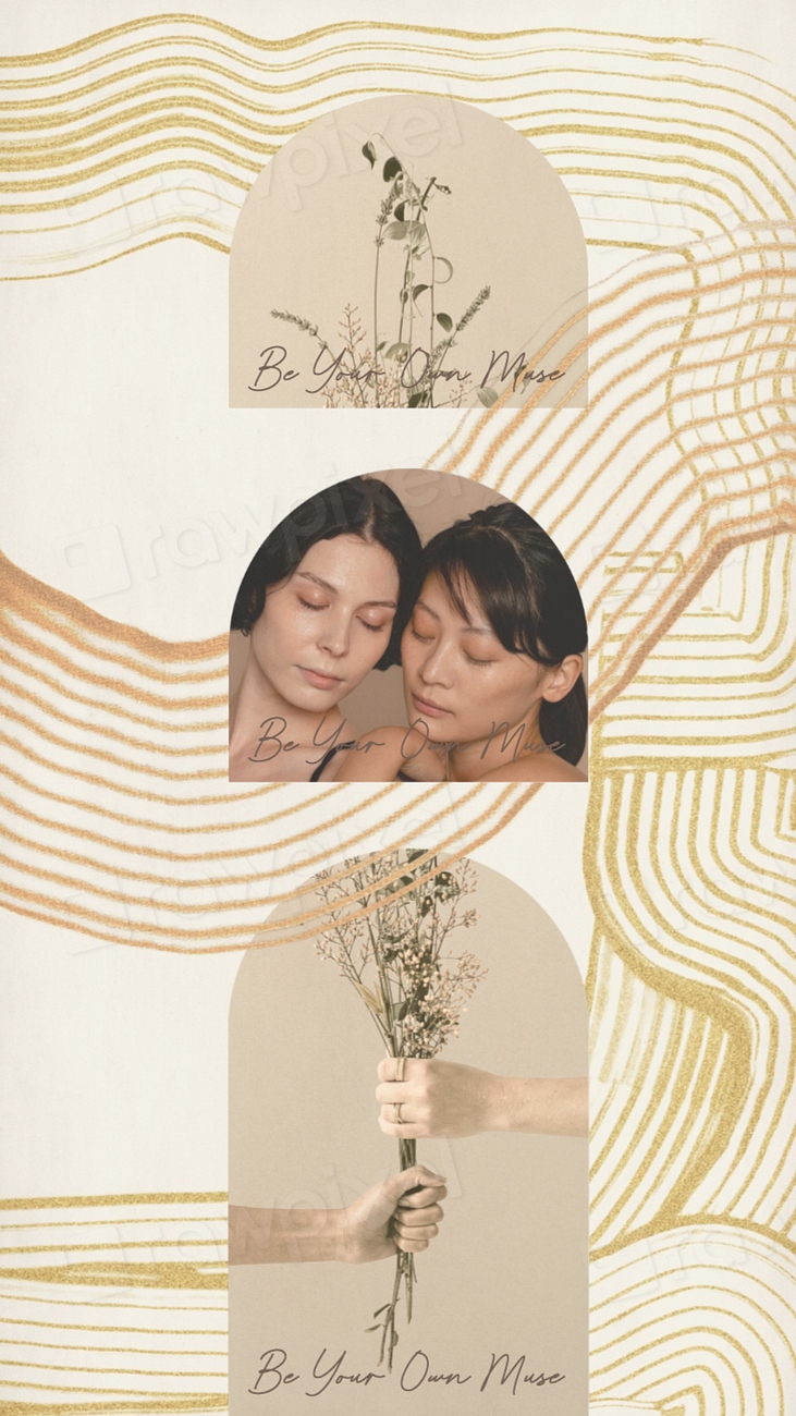 Beige geometric beauty photo collage, | Premium Photo Collage Maker ...