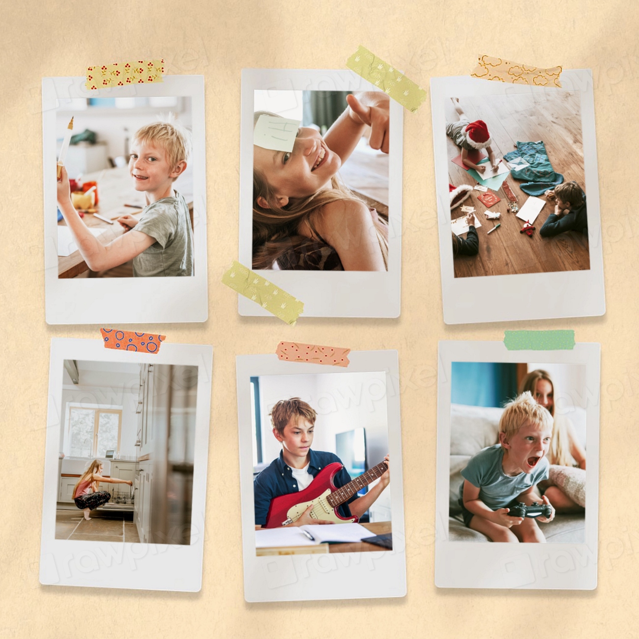 Cute instant film photo collage, | Premium Photo Collage Maker - rawpixel