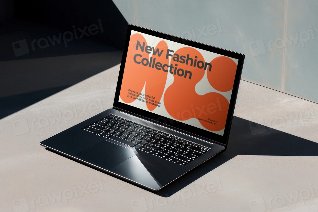 Laptop screen mockup, editable design | Premium Mockup Generator - rawpixel