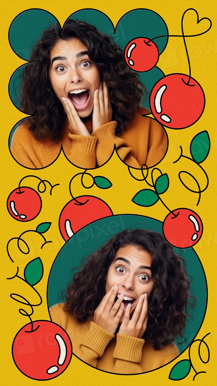 Cute cherries photo collage, editable | Premium Photo Collage Maker ...