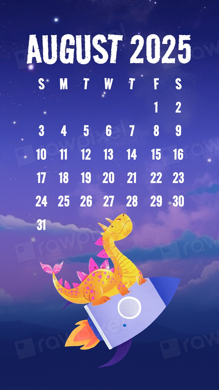 August 2025 calendar mobile wallpaper | Premium Editable Template ...