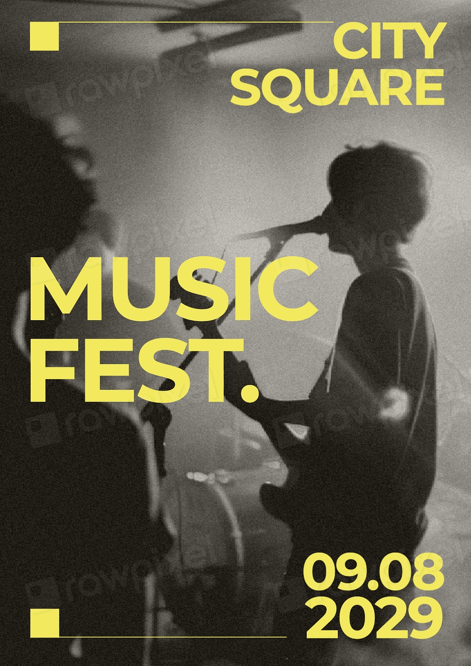 Music festival poster template, editable | Premium Editable Template ...