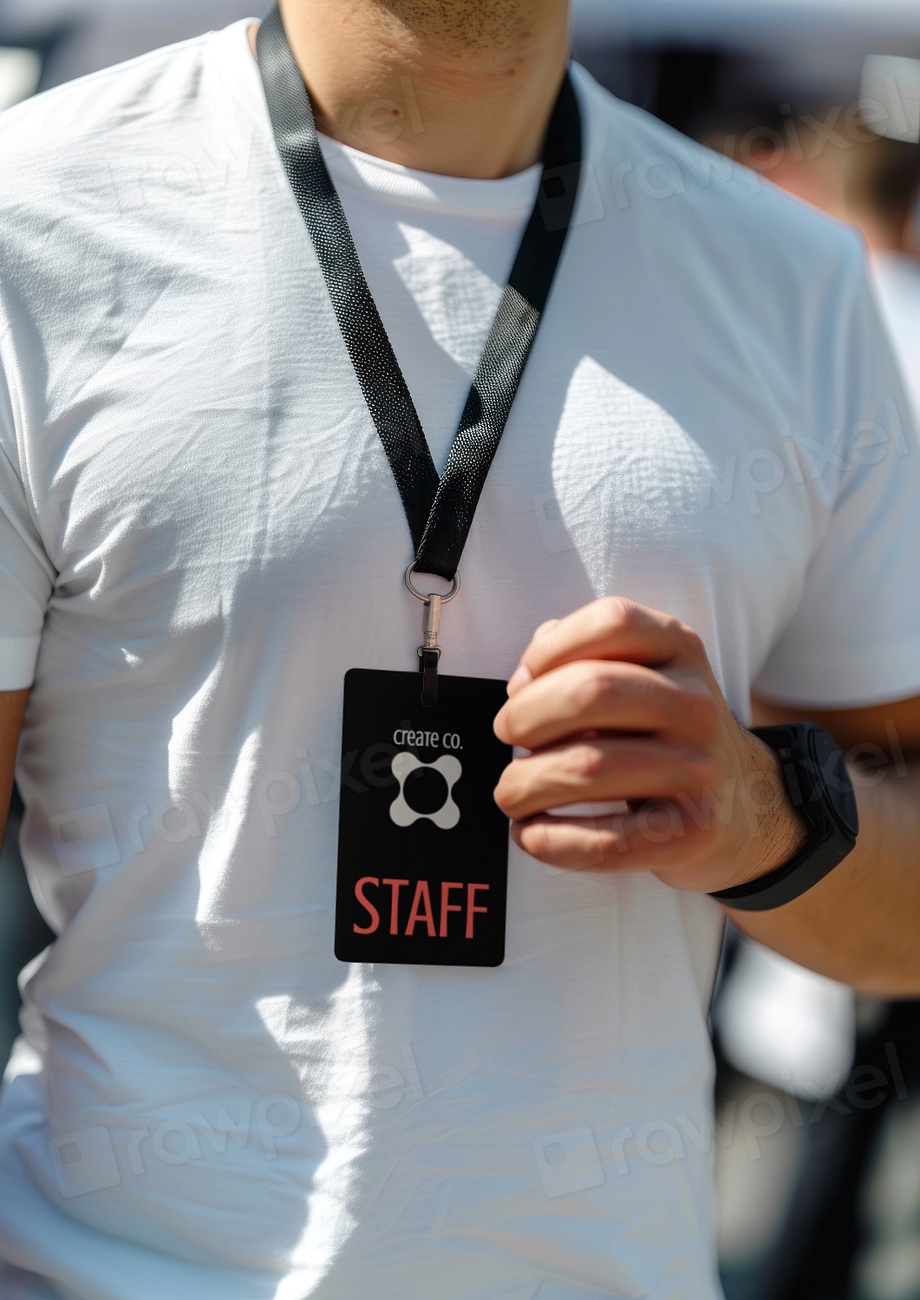 Editable professional staff badge mockup | Premium Mockup Generator ...