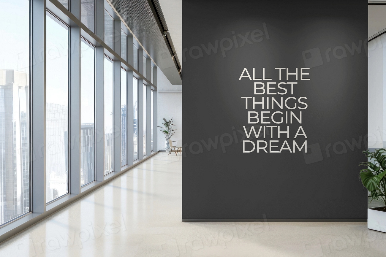 Editable office wall quote mockup | Premium Mockup Generator - rawpixel