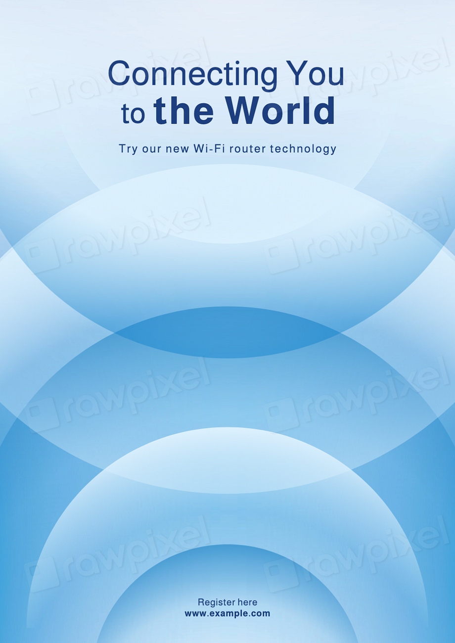 Wifi technology wireless poster template, | Free Editable Template ...