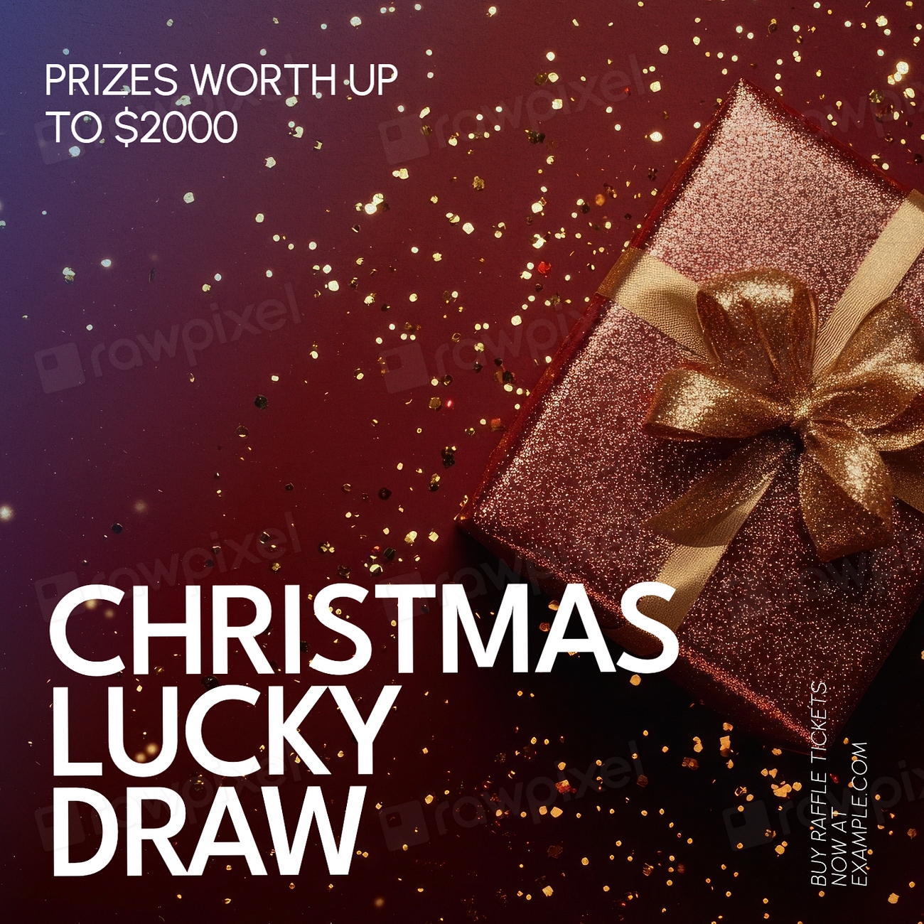 Christmas lucky draw, editable Instagram | Free Editable Template ...