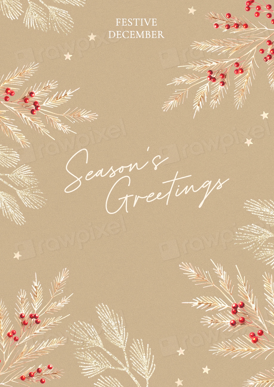 Season's Greetings, editable greeting card | Free Editable Template ...