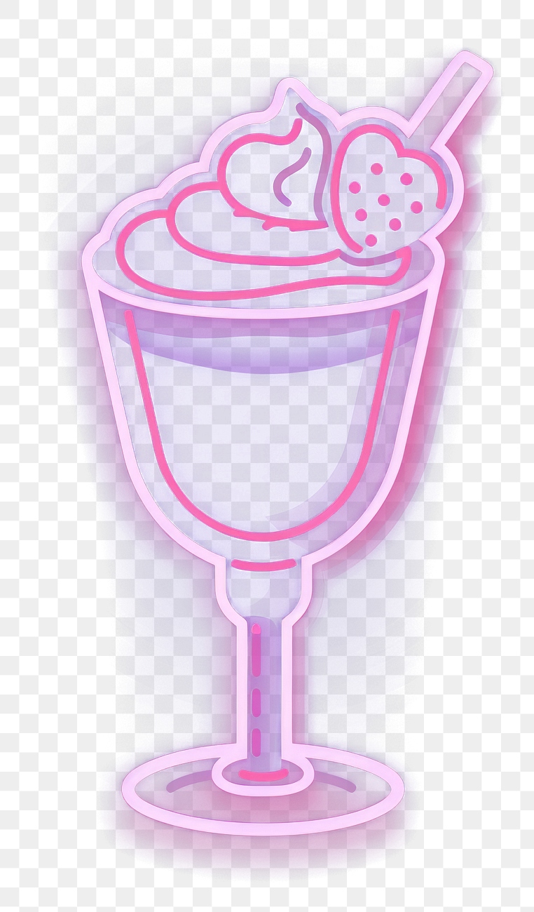 PNG simple line neon *dessert | Free PNG - rawpixel