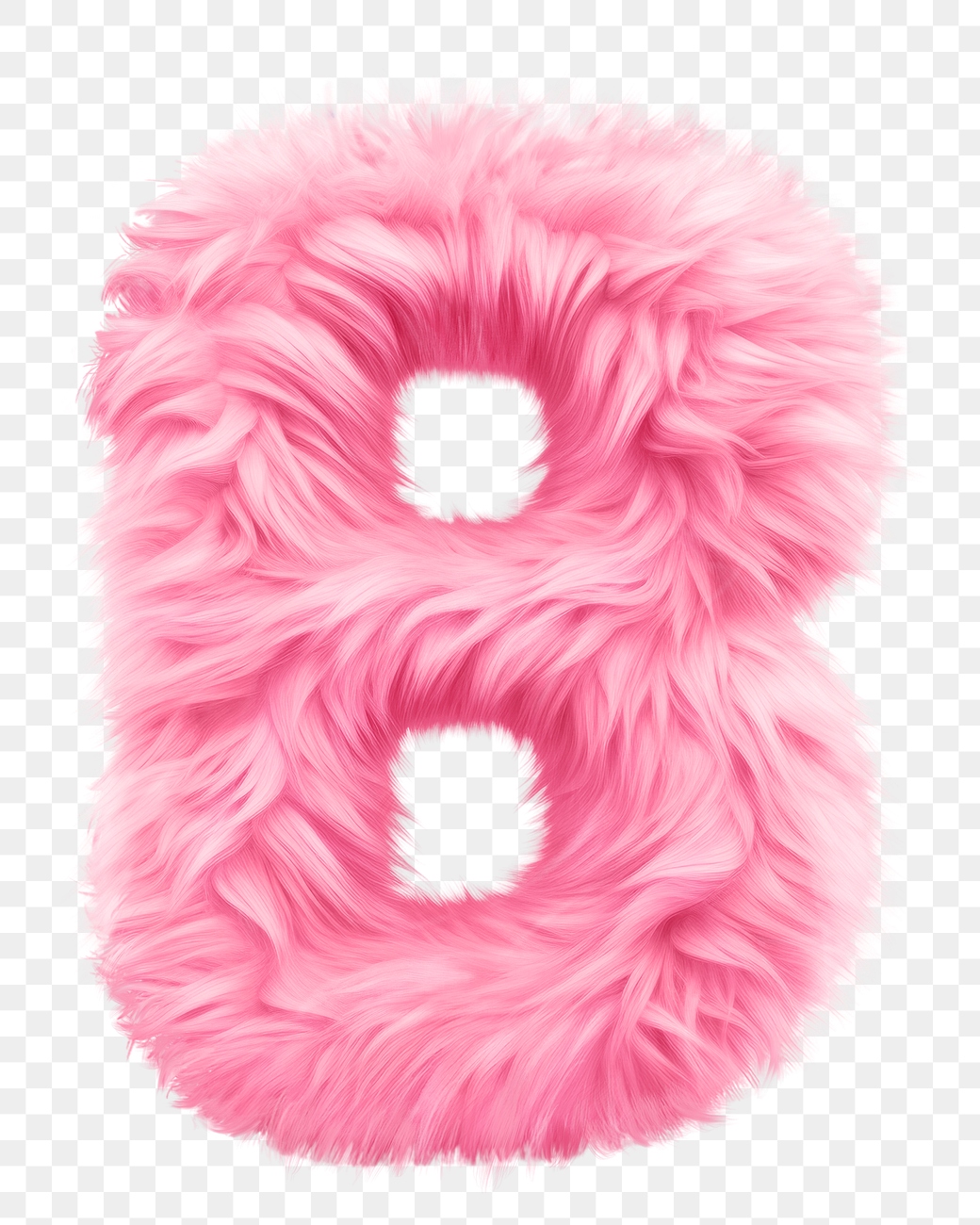 PNG Fur letter 8 pink | Premium PNG - rawpixel