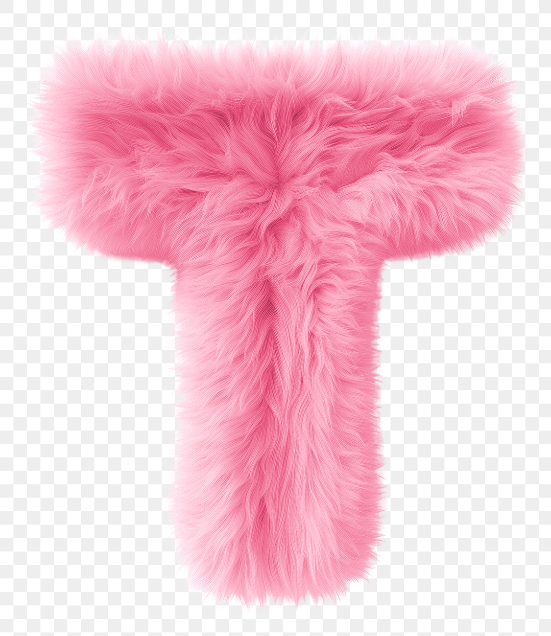 PNG Fur letter T pink | Premium PNG - rawpixel