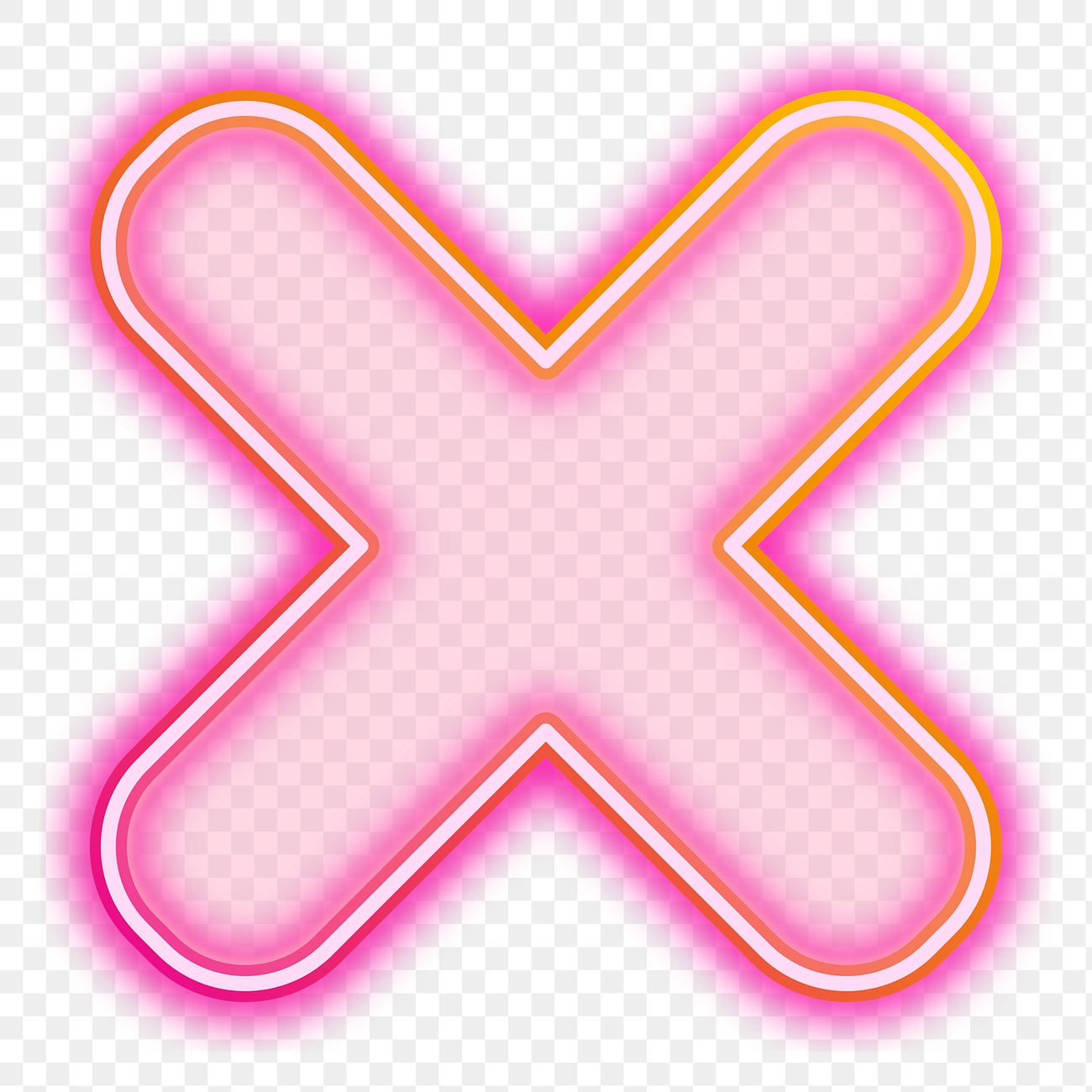 Pink wrong mark png neon | Premium PNG - rawpixel