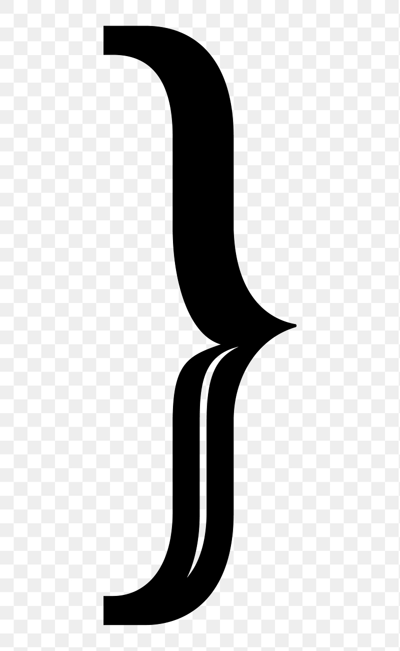 Curly bracket sign png abstract | Free PNG - rawpixel