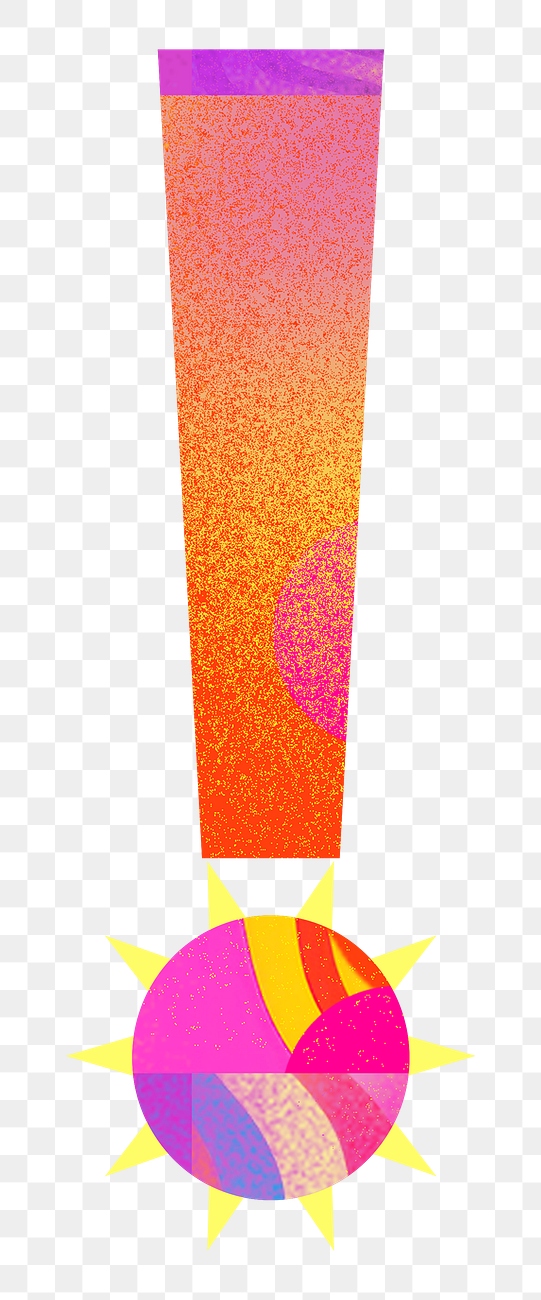 Exclamation mark sign png funky | Free PNG - rawpixel
