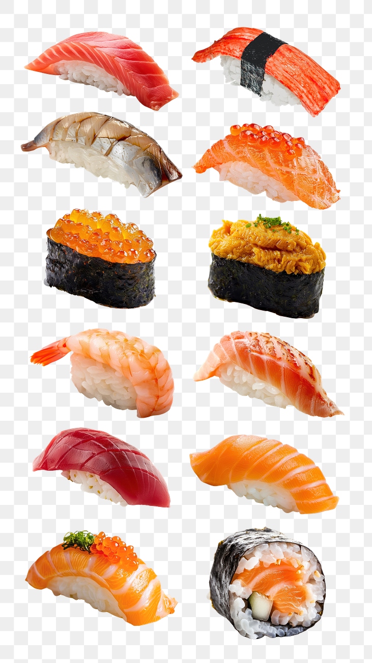 Mixed sushi png cut set | Premium PNG - rawpixel