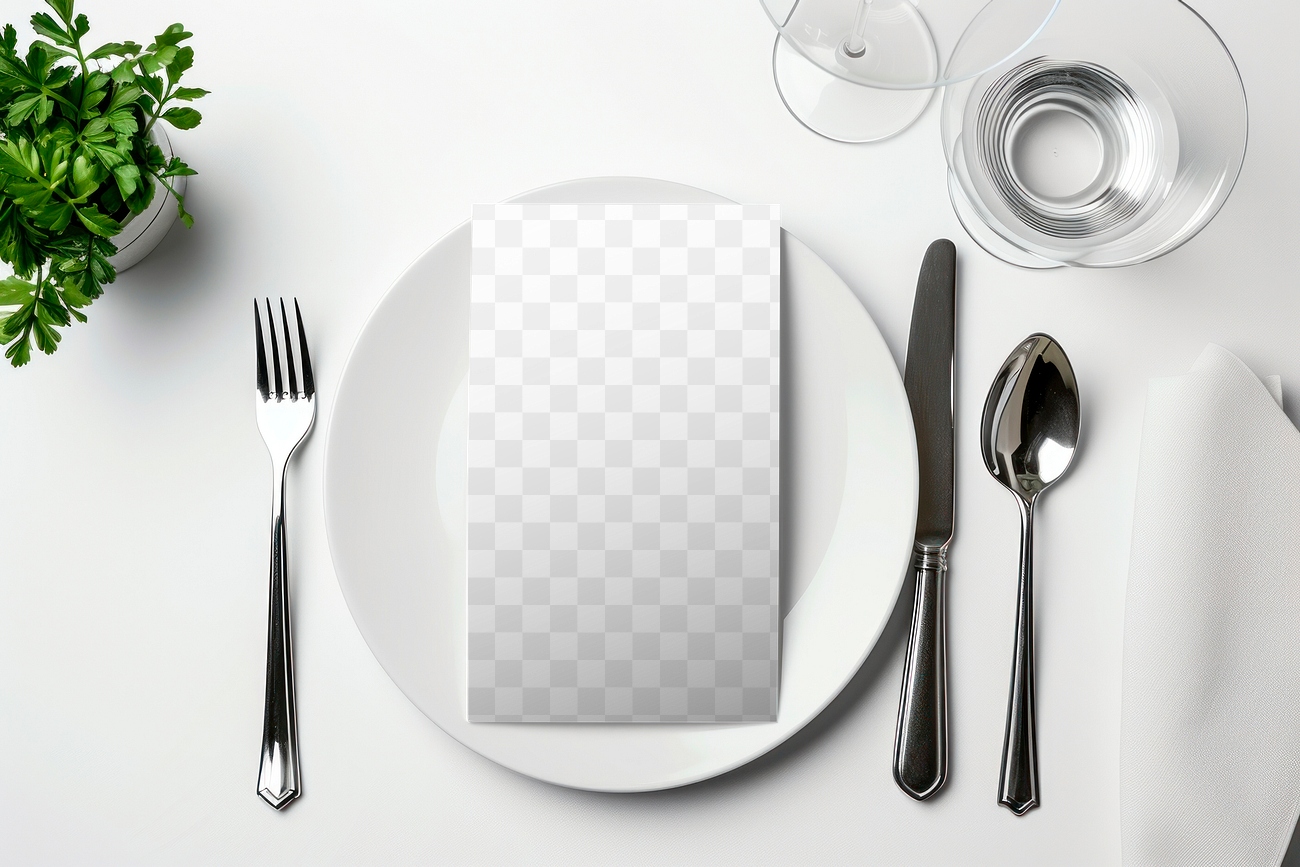 Menu card png mockup, transparent | Free PNG - rawpixel