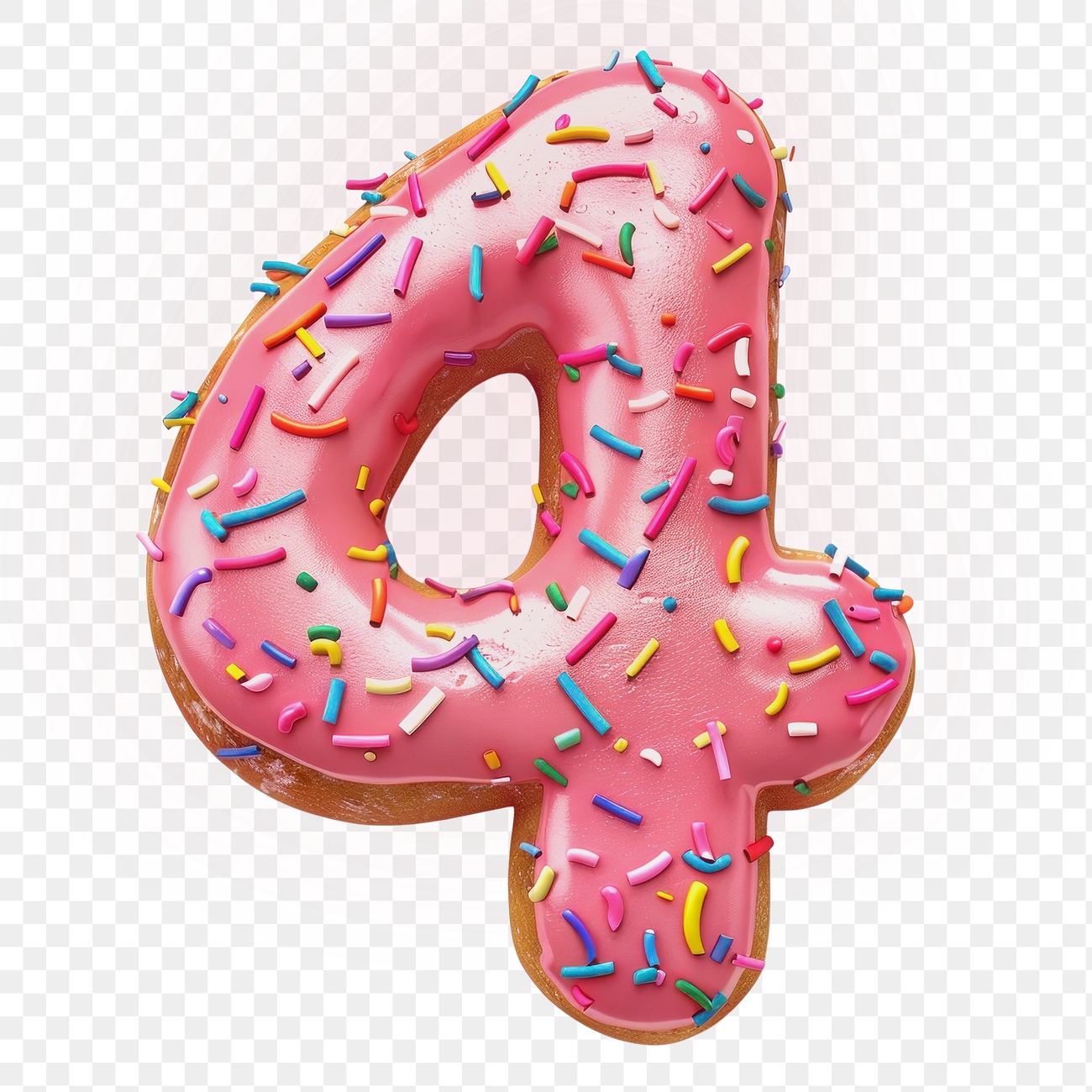 Number 4 png 3D donut | Premium PNG - rawpixel