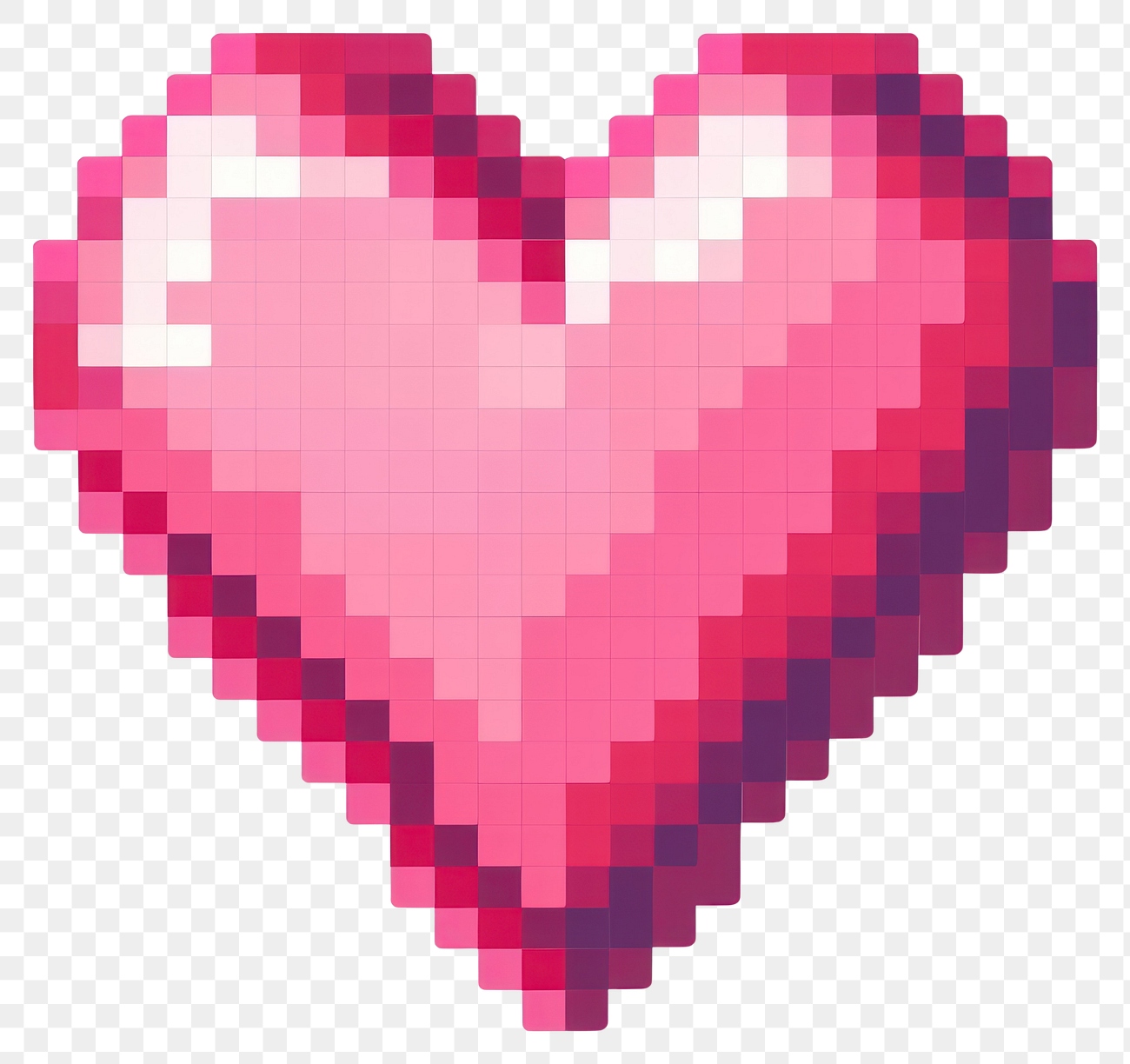 PNG Pixelated pink heart illustration | Premium Icons - rawpixel