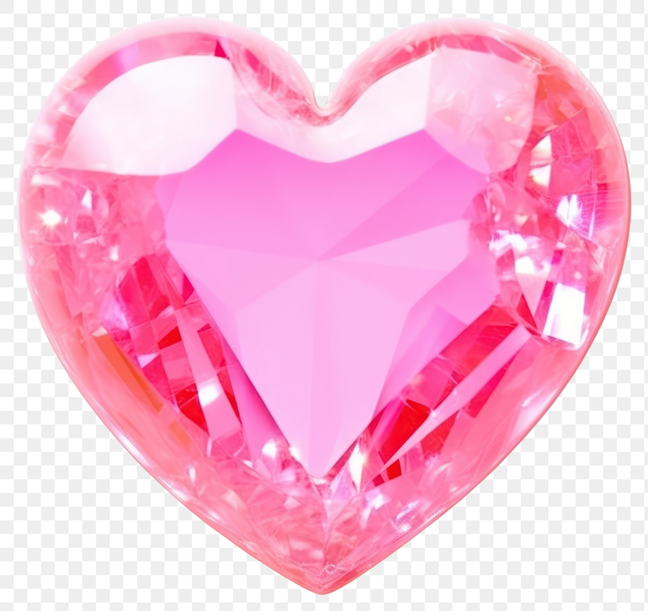 Shiny pink heart gemstone | Free PNG - rawpixel
