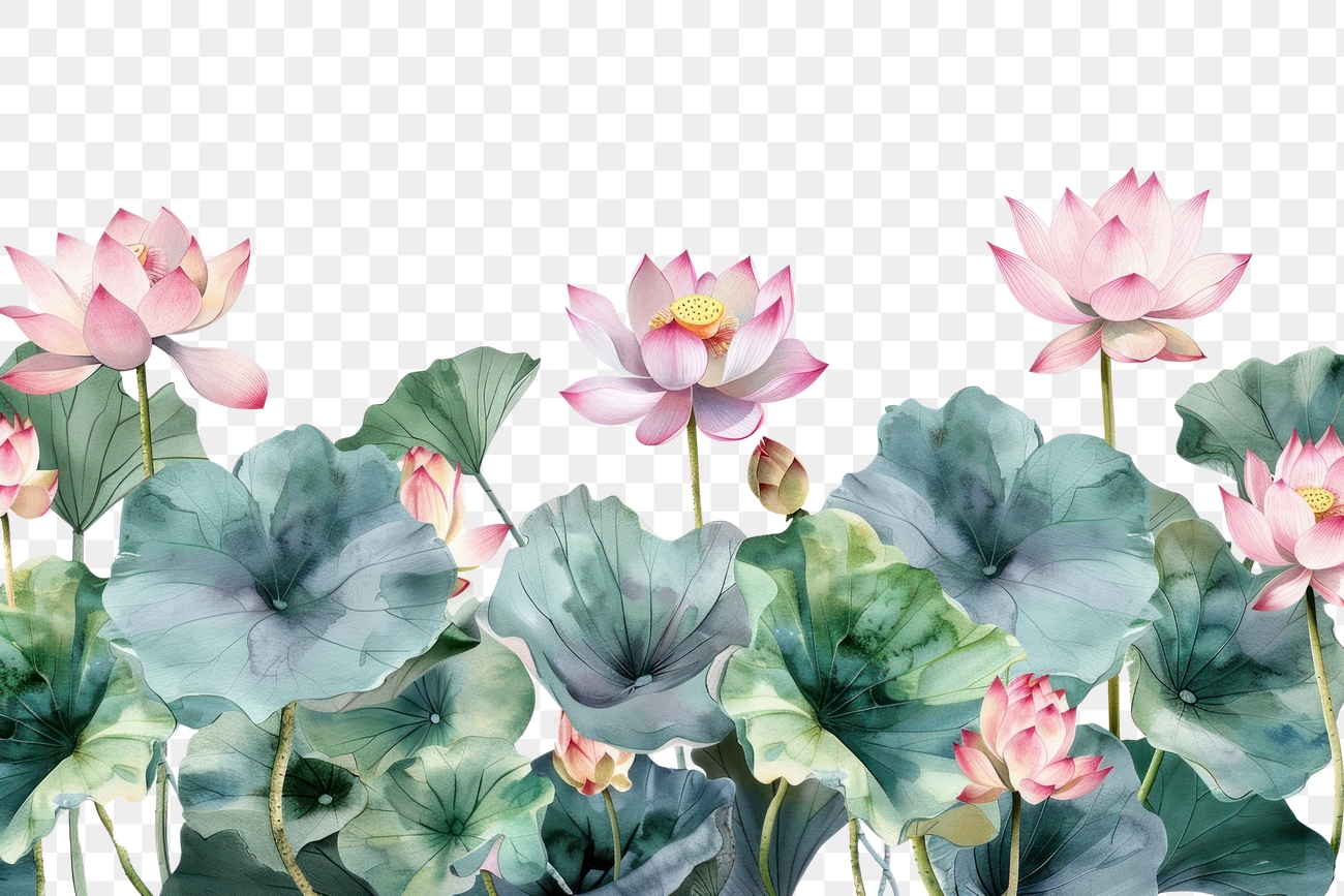 PNG Elegant watercolor lotus flower | Premium PNG - rawpixel