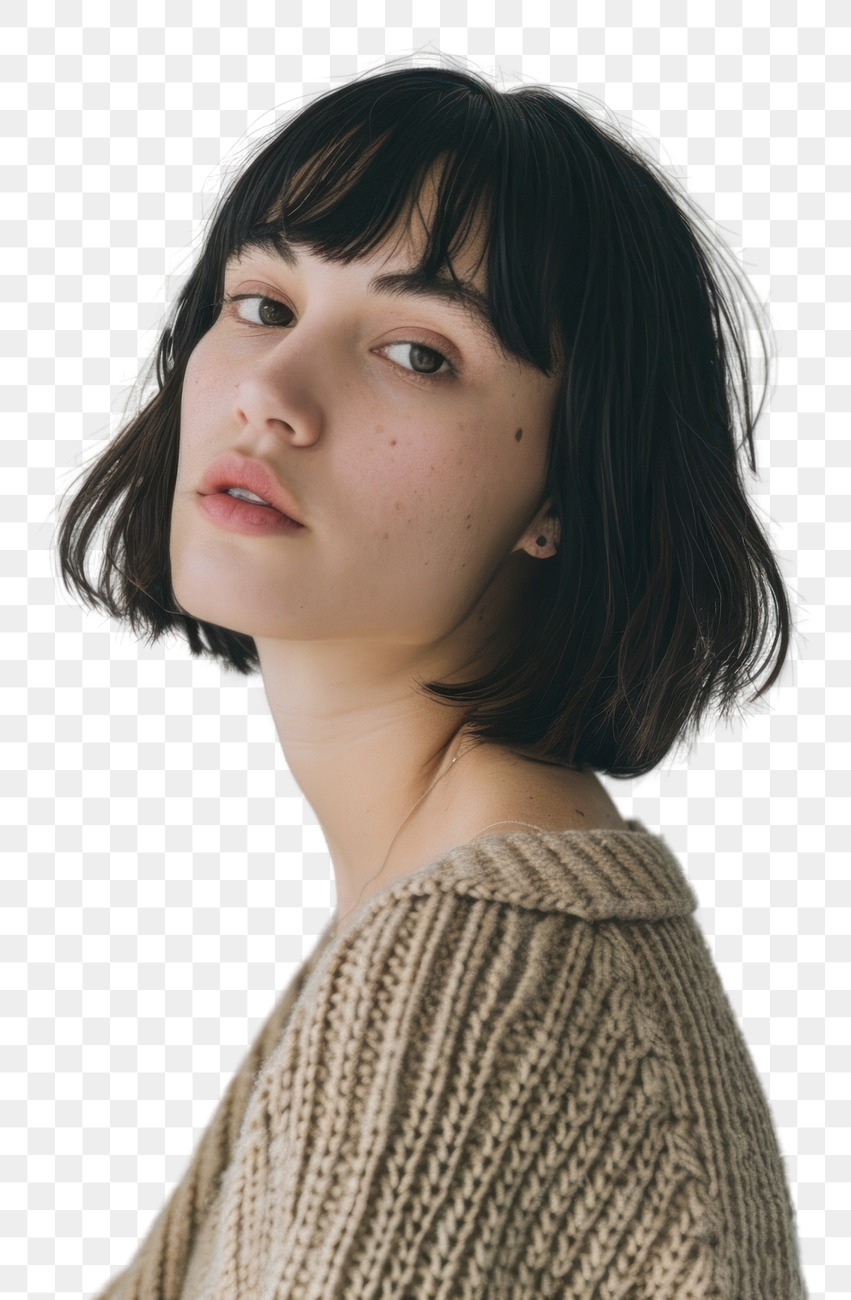 PNG Elegant woman short hair | Premium PNG - rawpixel