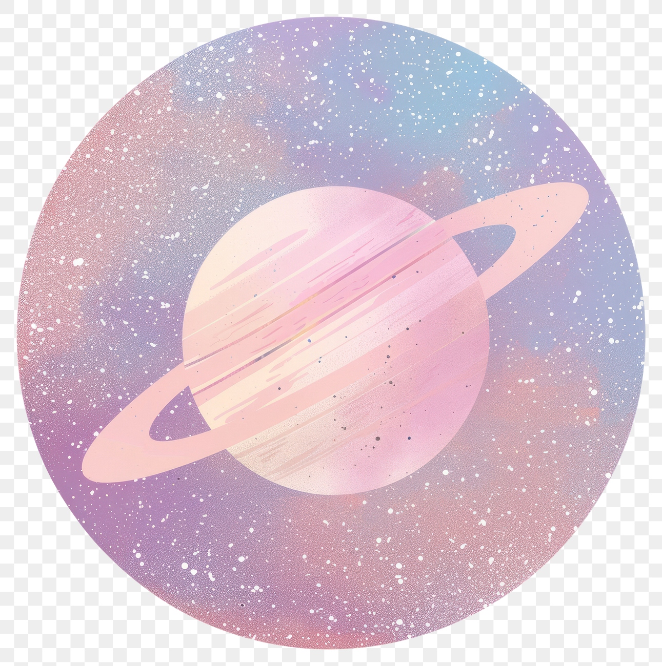 PNG Pastel Saturn galaxy illustration | Free PNG - rawpixel