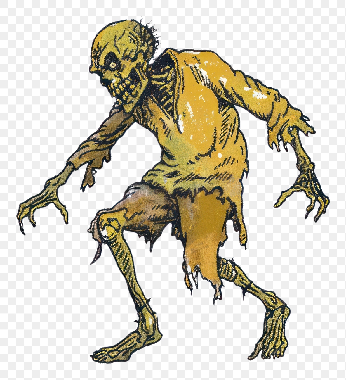 PNG Creepy zombie illustration png | Premium PNG - rawpixel