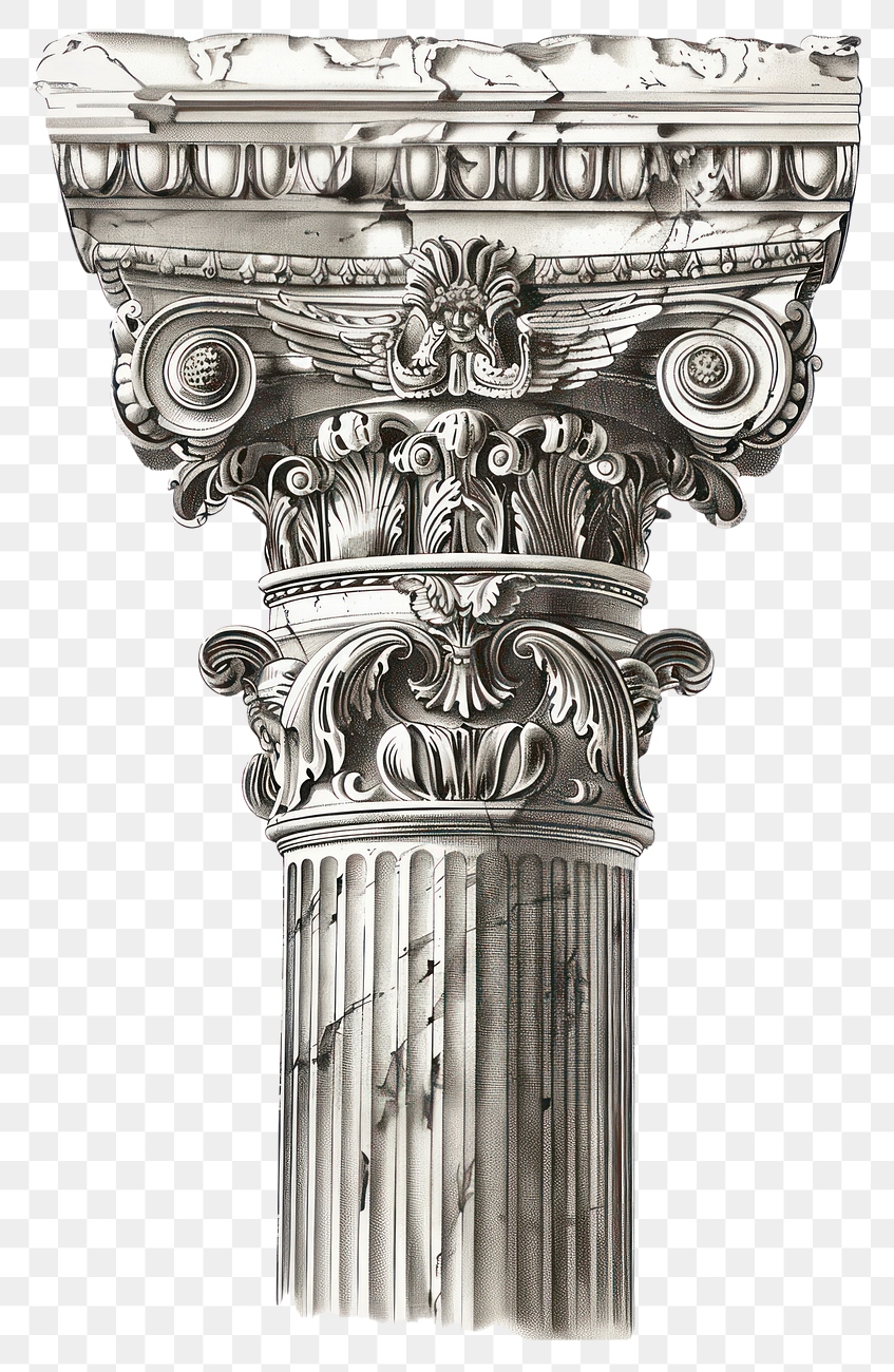 PNG Detailed classical architectural column | Free PNG - rawpixel