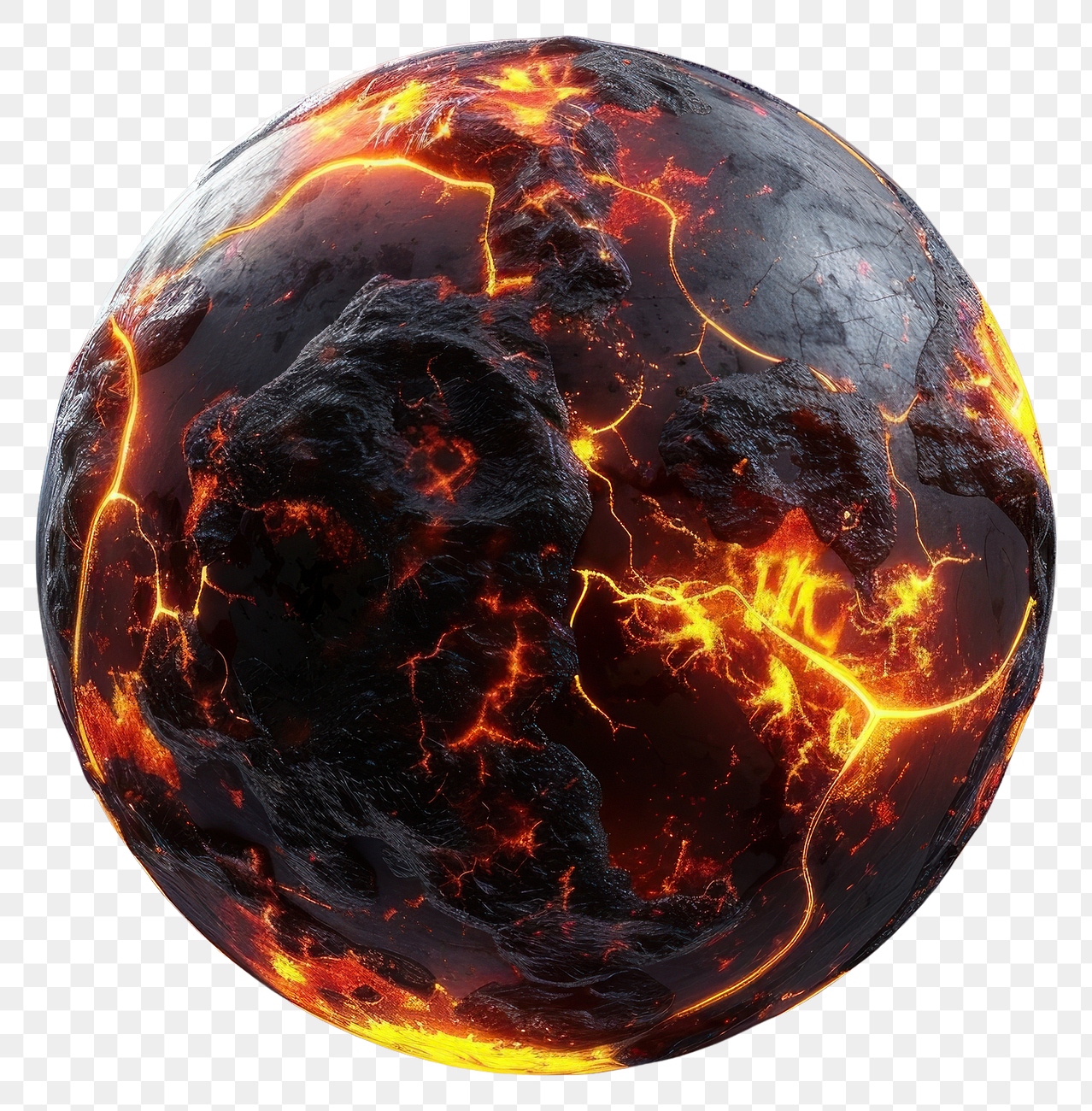 PNG Molten, fiery, planet, lava, | Premium PNG - rawpixel