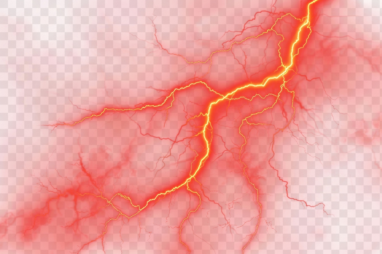 PNG Vivid red lightning bolts | Premium PNG - rawpixel