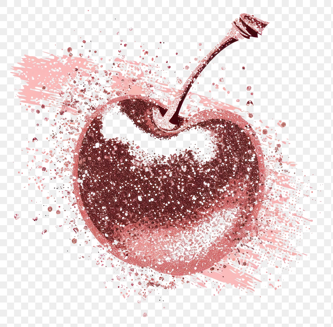 Artistic cherry illustration splatter | Free PNG - rawpixel