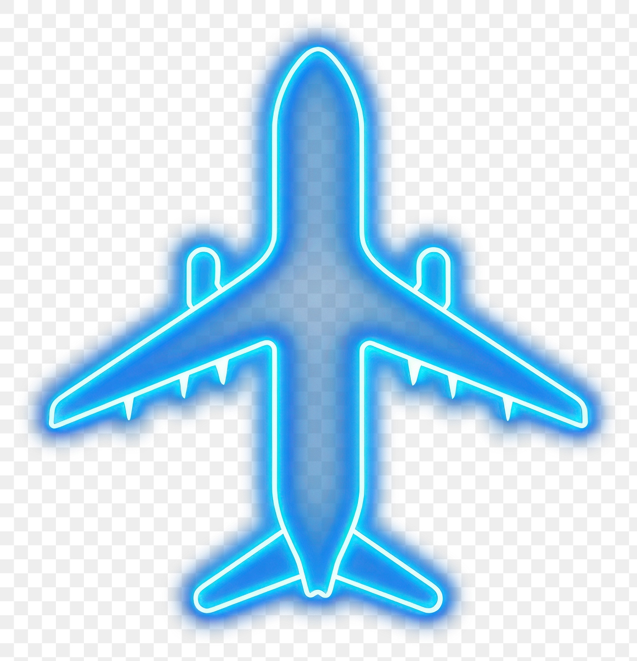 PNG Neon airplane glowing illustration | Free PNG - rawpixel