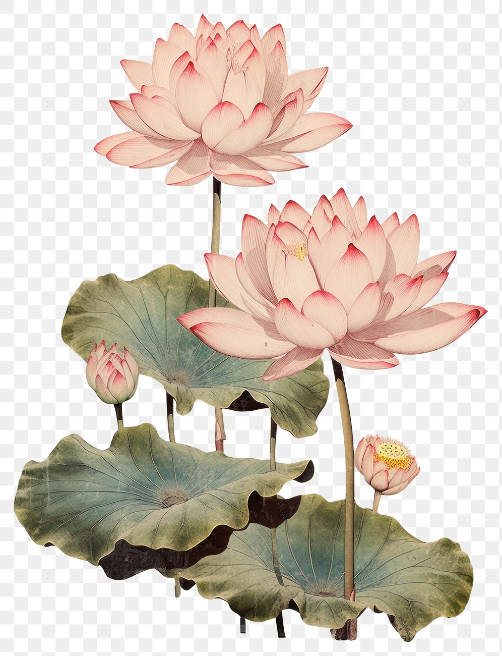 PNG Isolated lotus flower plant | Free PNG - rawpixel