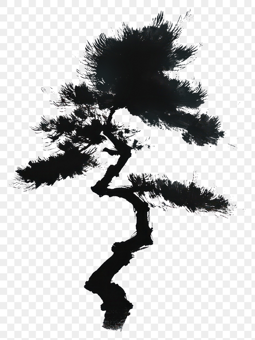 PNG Pine tree strokes black | Premium PNG - rawpixel