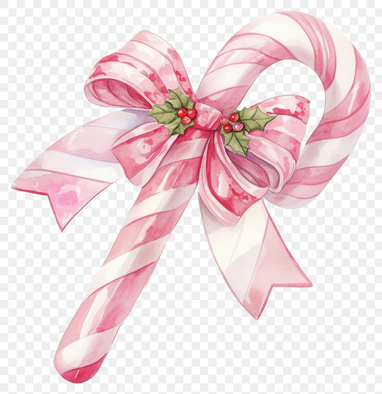 PNG Pink candy cane illustration | Free PNG - rawpixel
