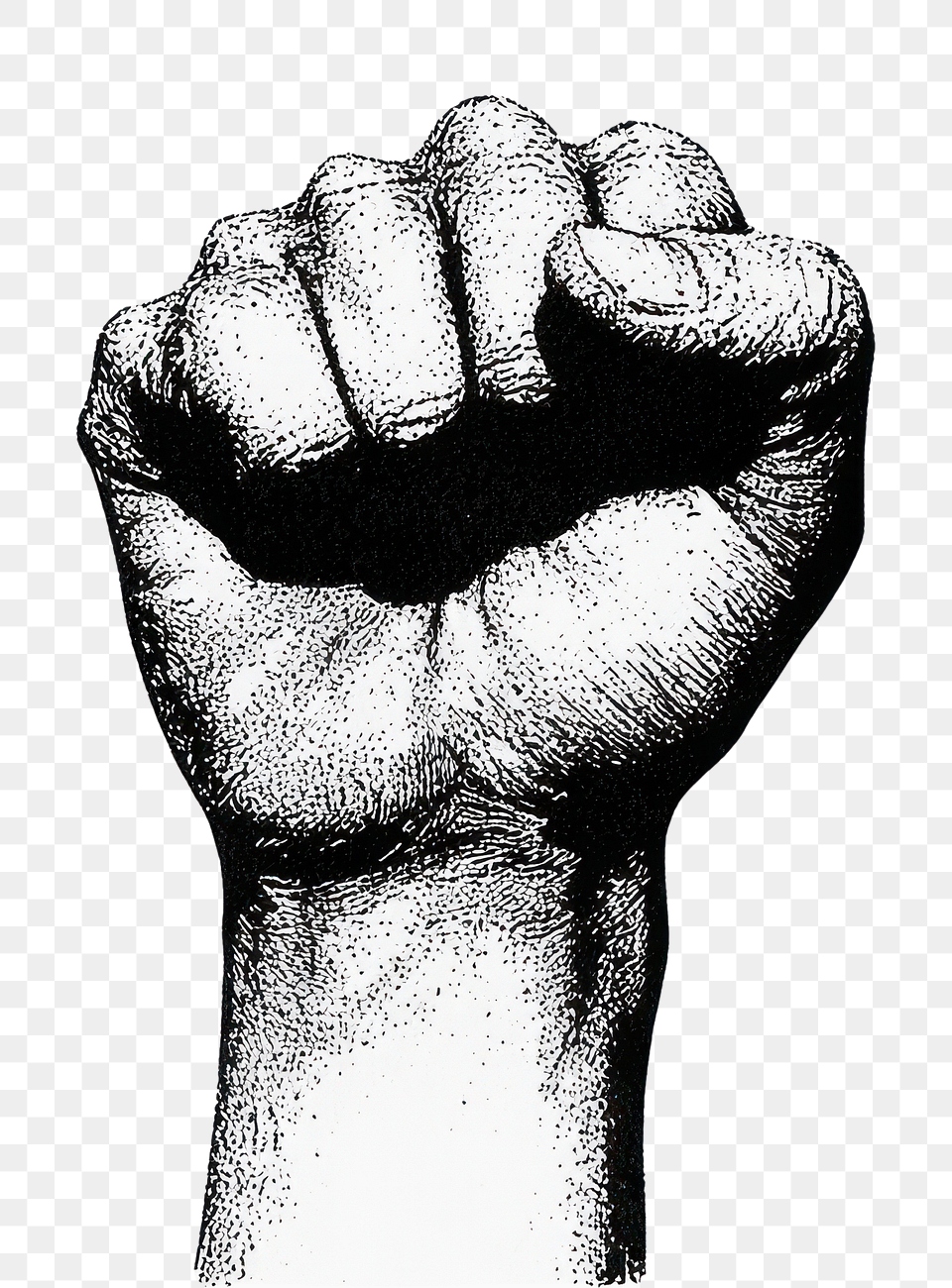 PNG Fist hand retro photocopy | Premium PNG - rawpixel