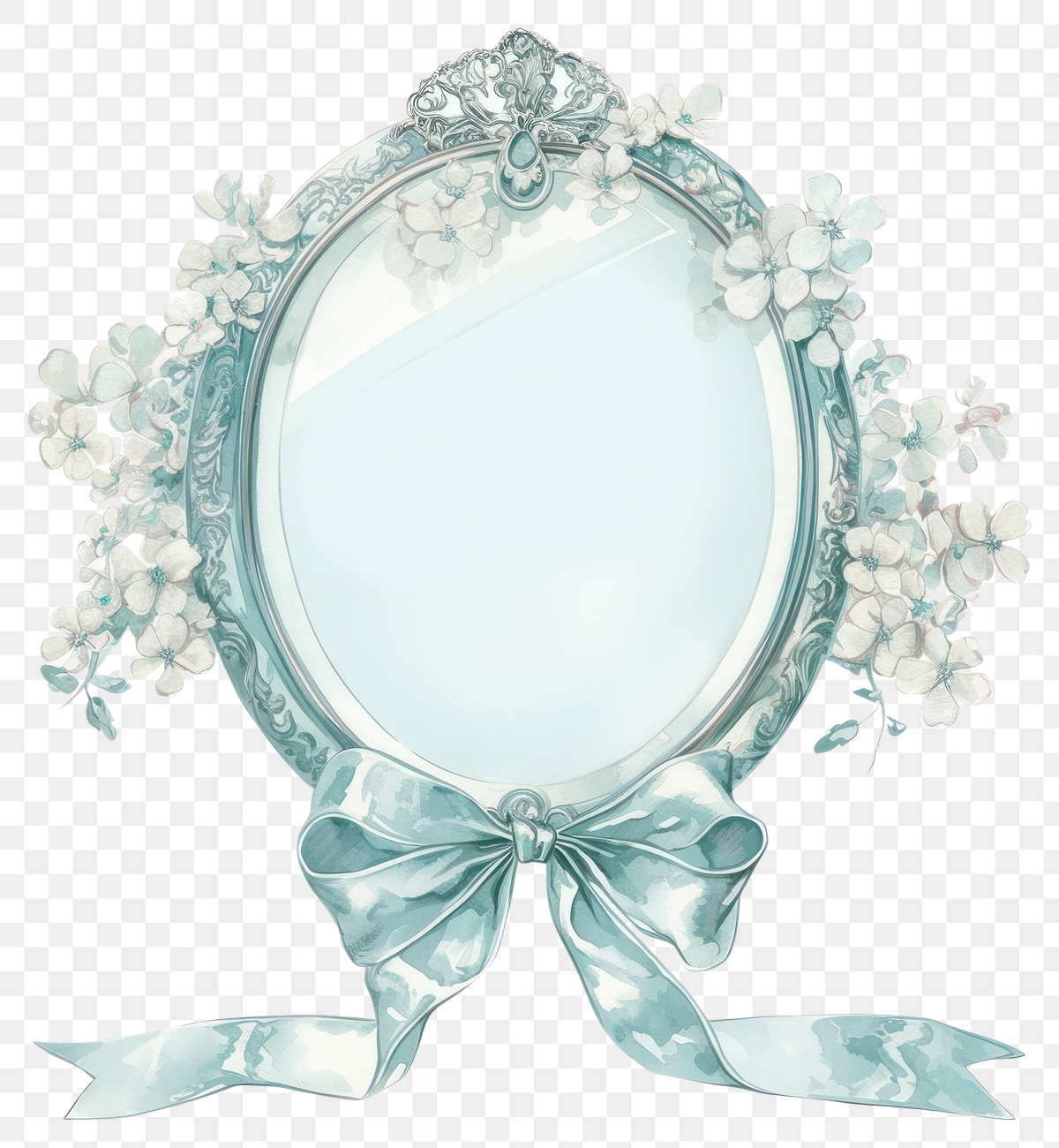 PNG Black coquette oval mirror | Premium PNG - rawpixel