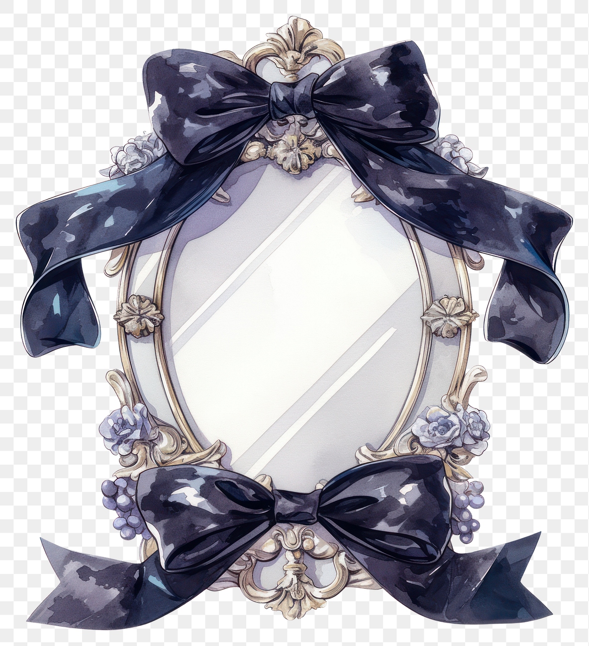 PNG Black coquette rectangle mirror | Free PNG - rawpixel