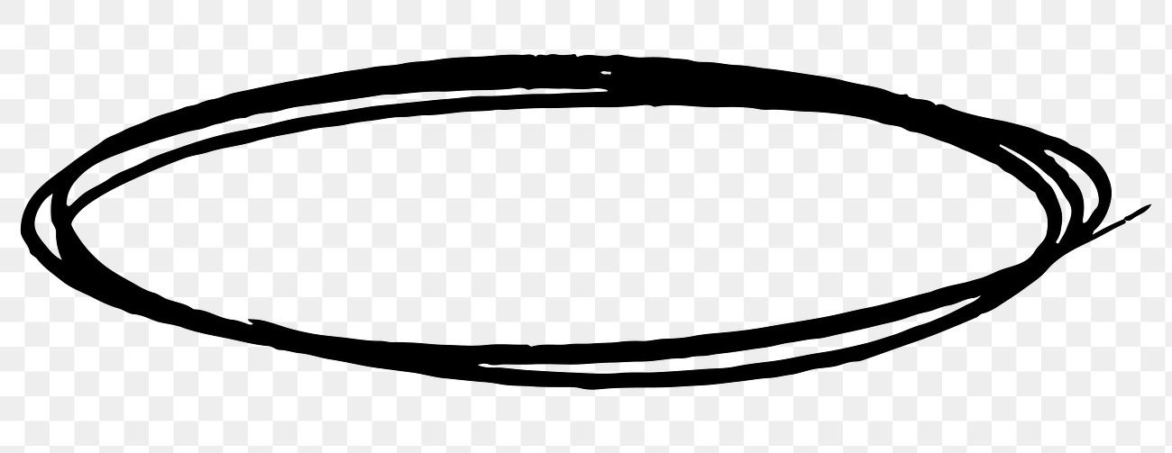 Doodle frame png black oval | Free PNG - rawpixel